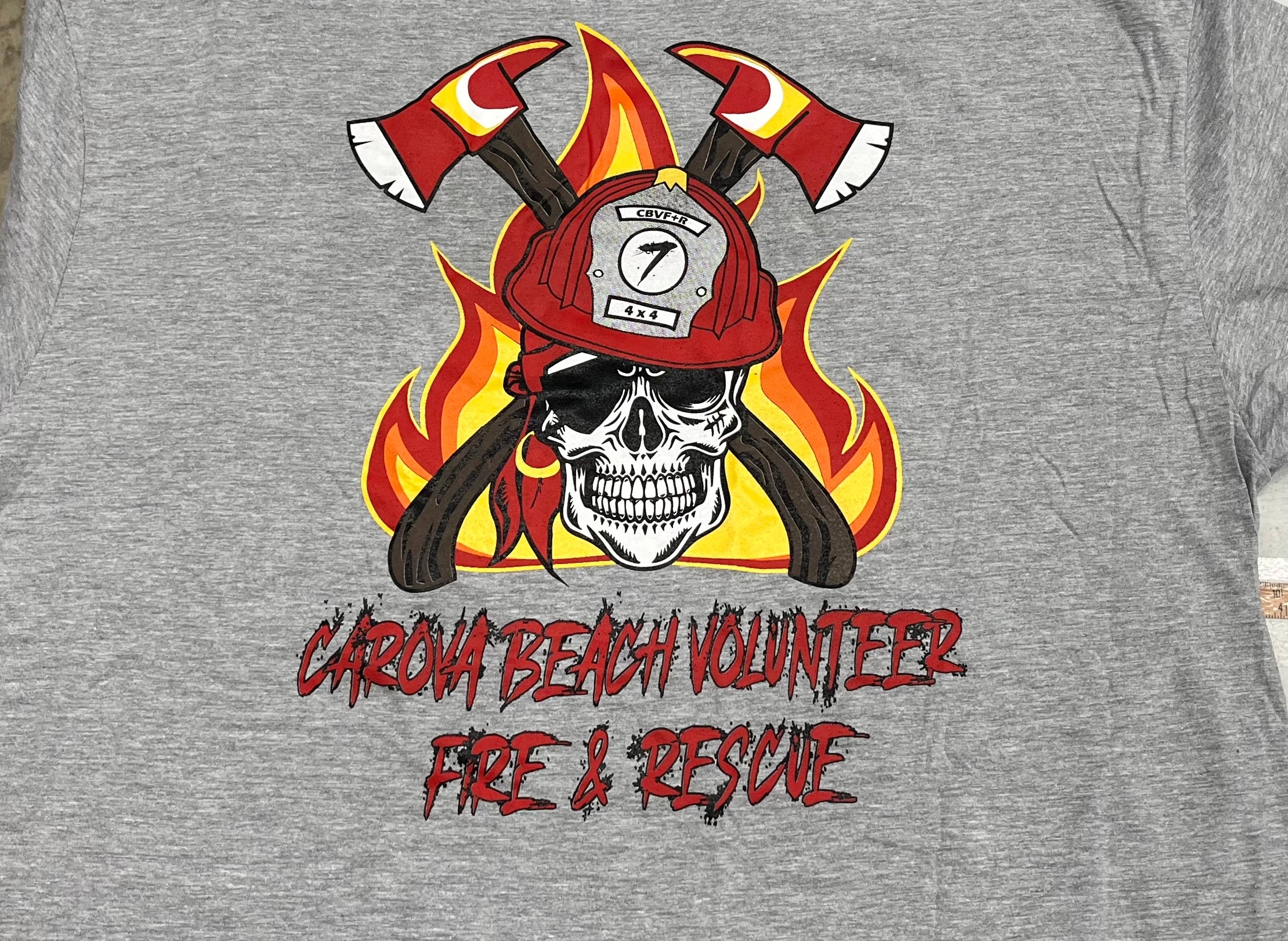 CBVF&R Pirate Skull-Short Sleeve | Carova Beach Volunteer Fire & Rescue ...